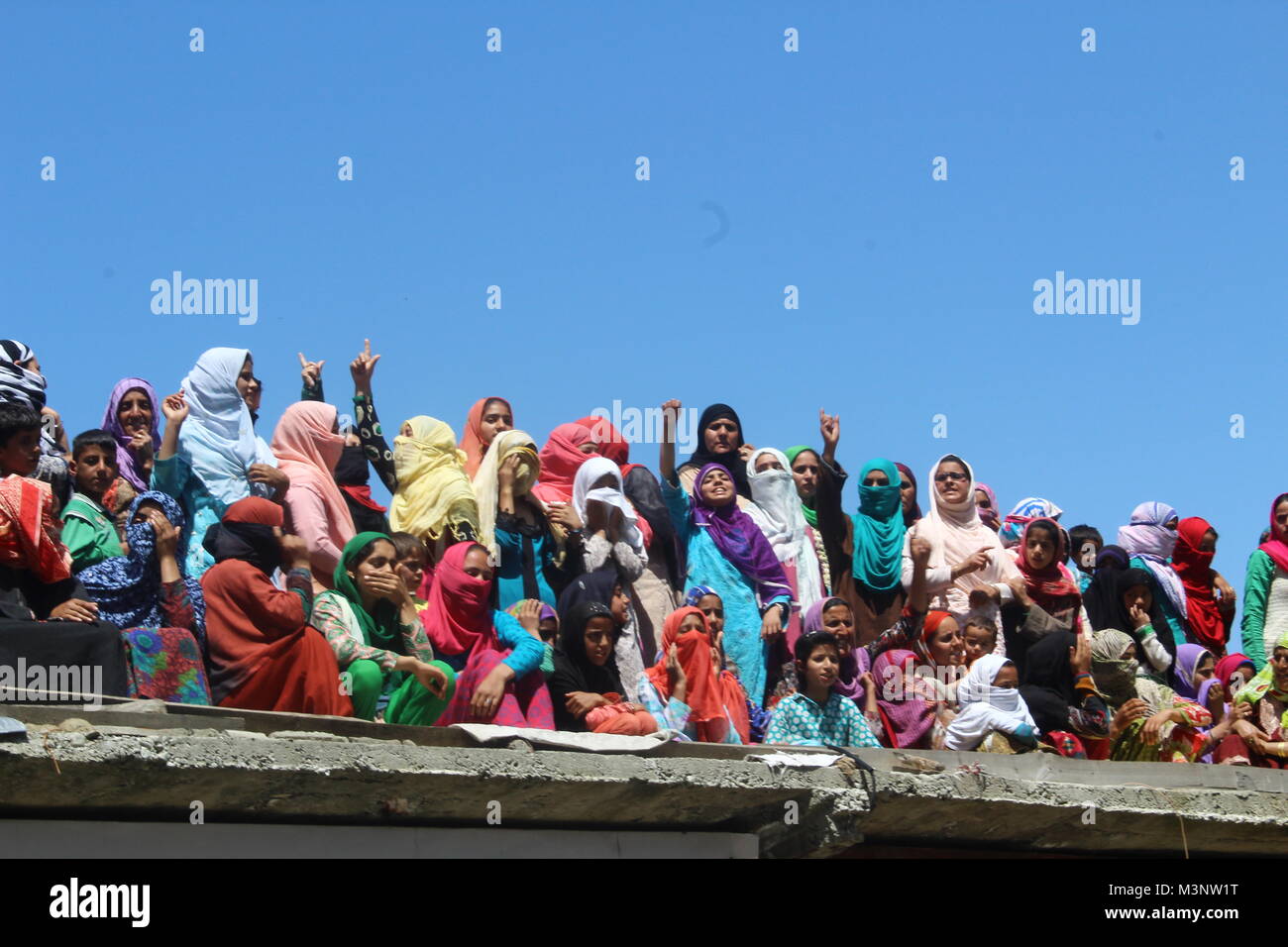 women on roof tops, sopore town, Kashmir, India, Asia Stock Photo - Alamy