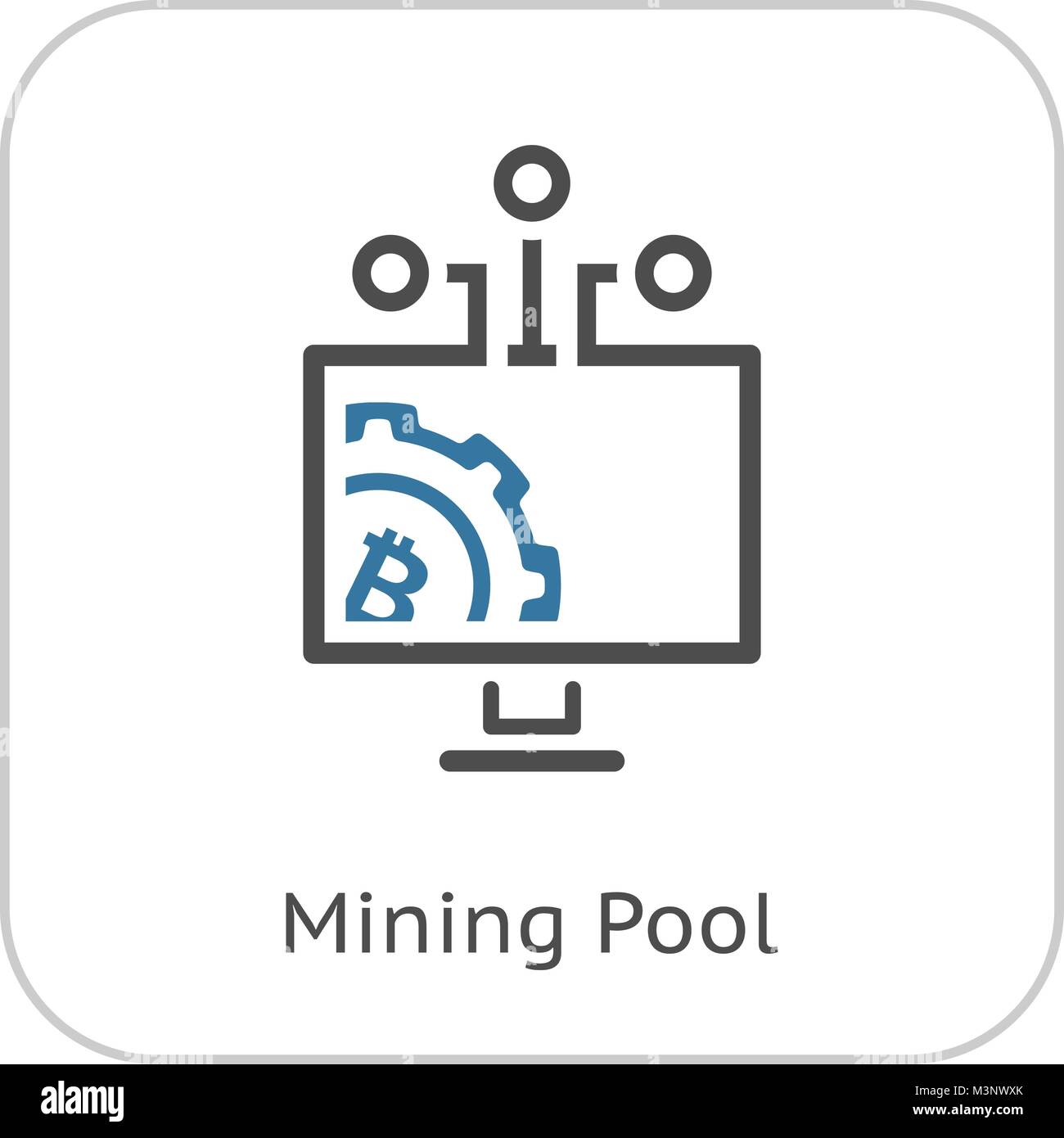 Bitcoin Mining Pool Icon Stock Vector Image & Art - Alamy