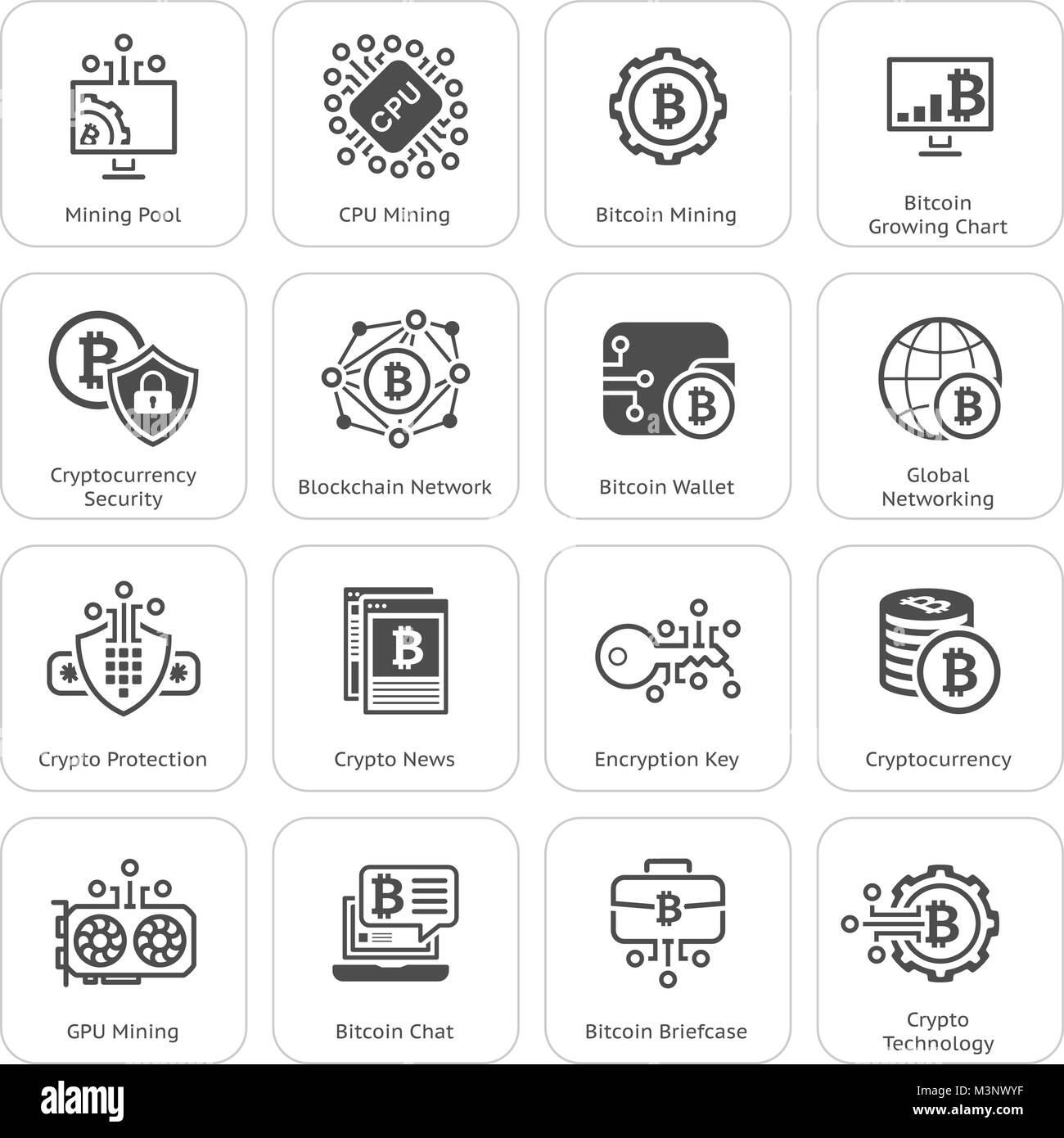 Cryptocurrency icon Black and White Stock Photos & Images - Alamy