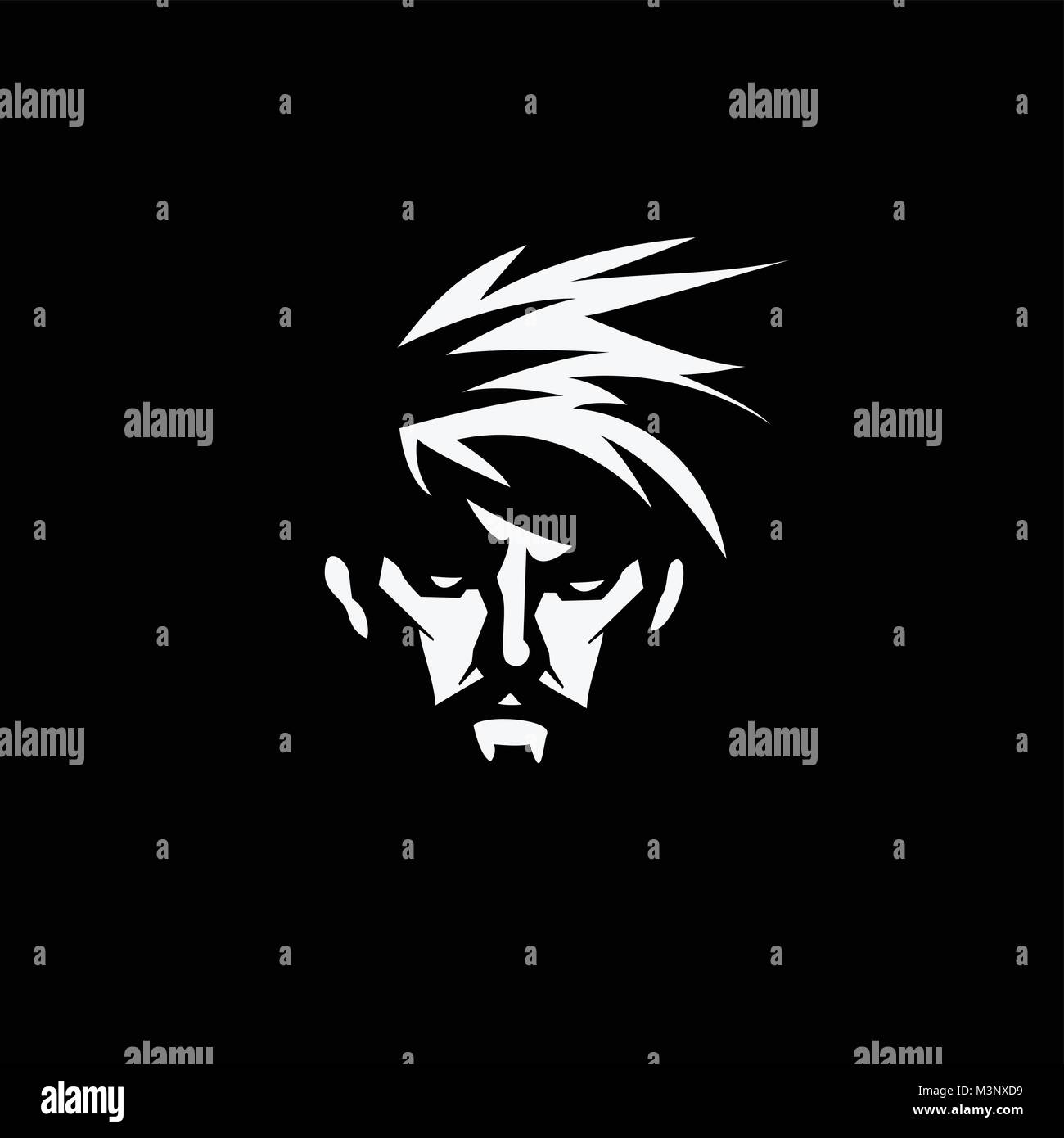 Bearded black guy Stock Vector Images - Alamy