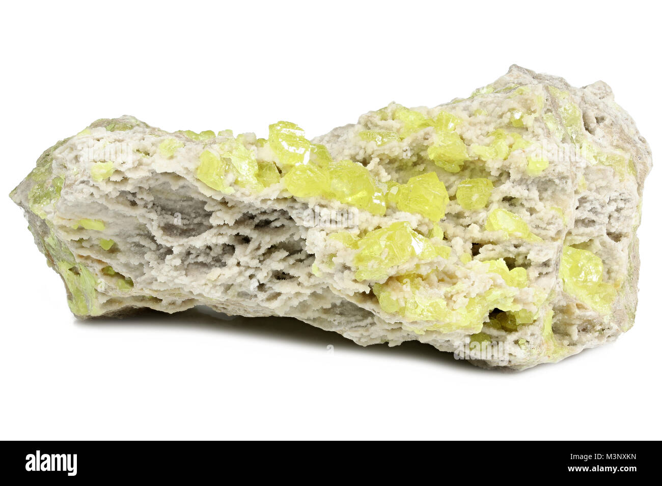 native sulfur from Sicily/ Italy isolated on white background Stock ...
