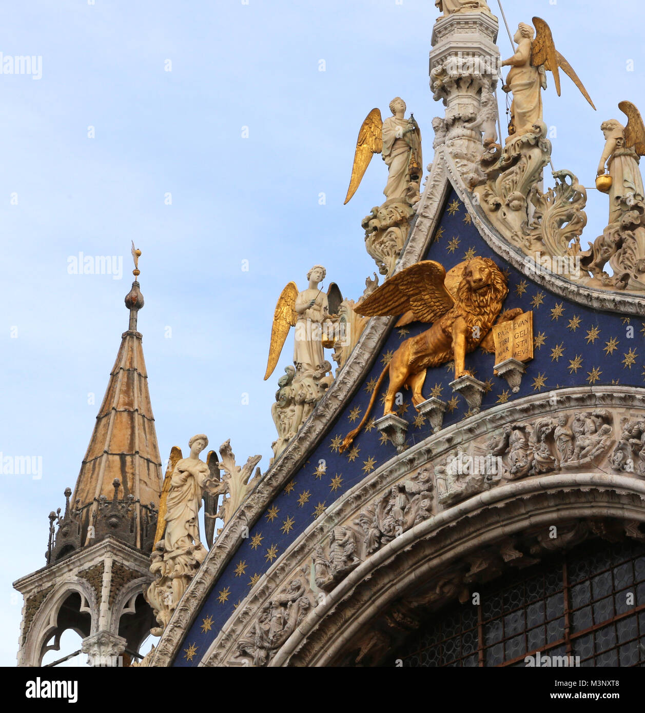 Golden Winged Lion in Saint Mark Basilica in Venice Italy Stock Photo ...