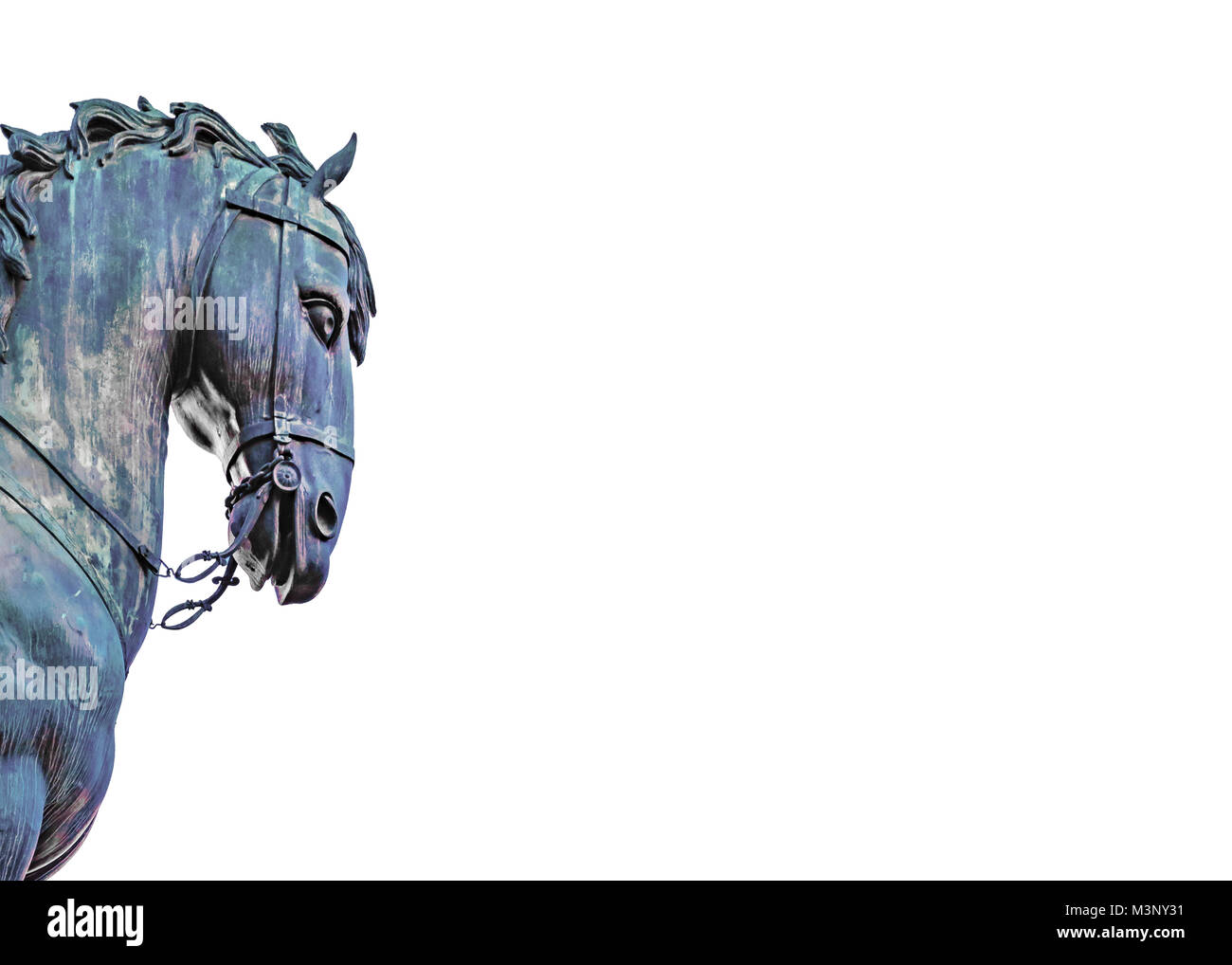 Isolated horse sculpture against white background Stock Photo - Alamy