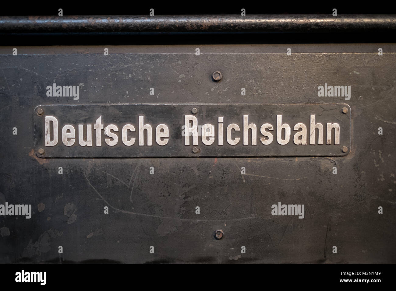 Berlin, Germany - February 2018: Former German Railroad company logo ...