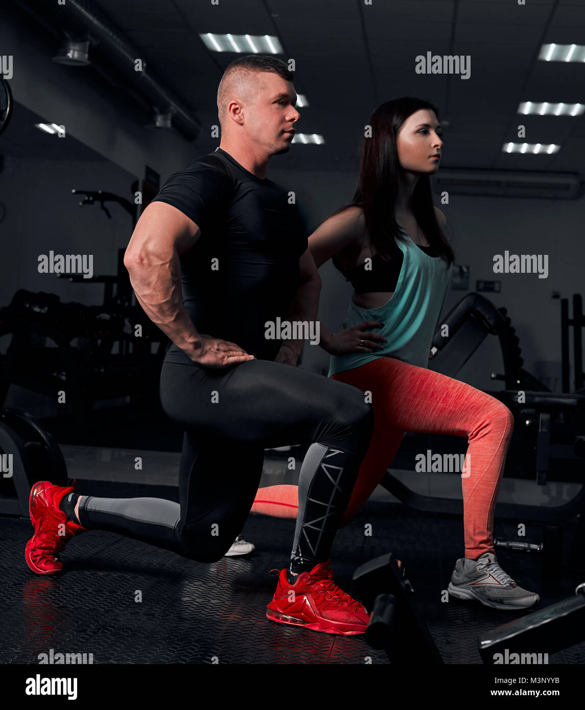 athlete is engaged in the gym Stock Photo - Alamy