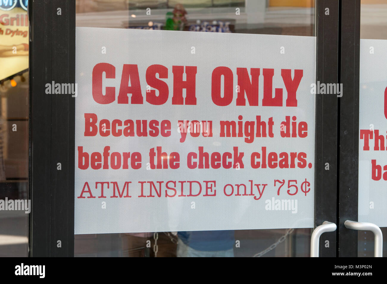 Cash only sign hi-res stock photography and images - Alamy
