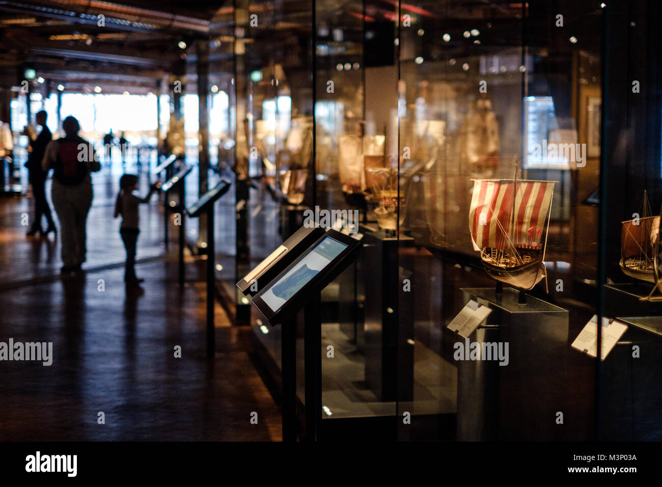 Berlin, Germany - February 2018: People inside the German Museum of ...