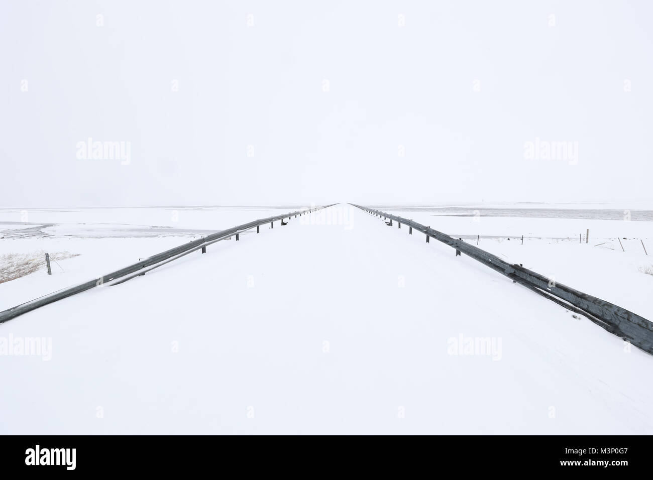 Snowy dangerous road all covered by snow in winter Stock Photo - Alamy