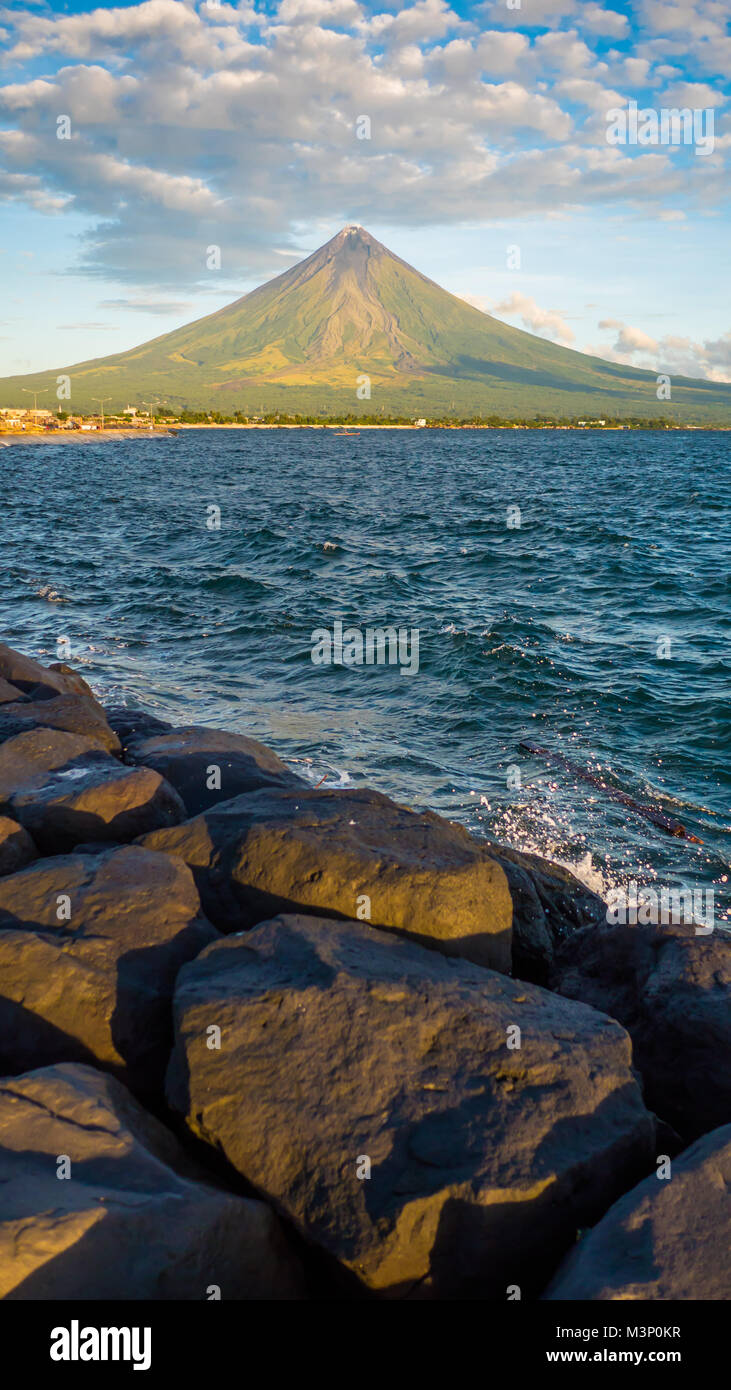 Mayon Volcano is an active stratovolcano in the province of Albay in ...