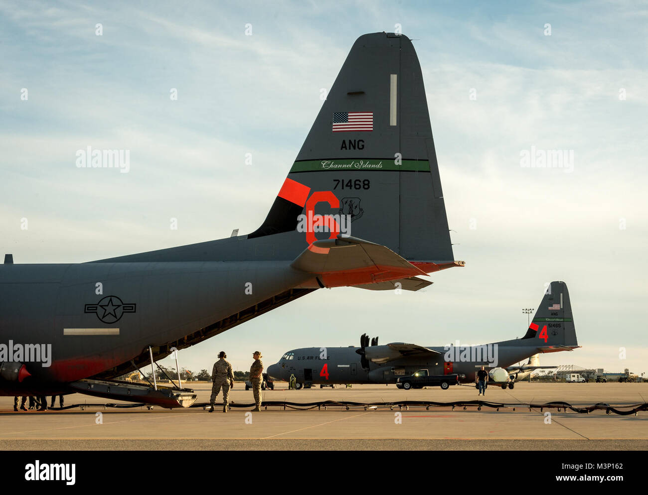 Two C-130Js of the 146th Airlift Wing, which carry the Modular Airborne ...