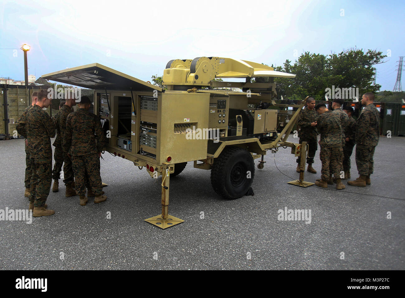 Marines with Transmission Communications Platoon, Communications ...