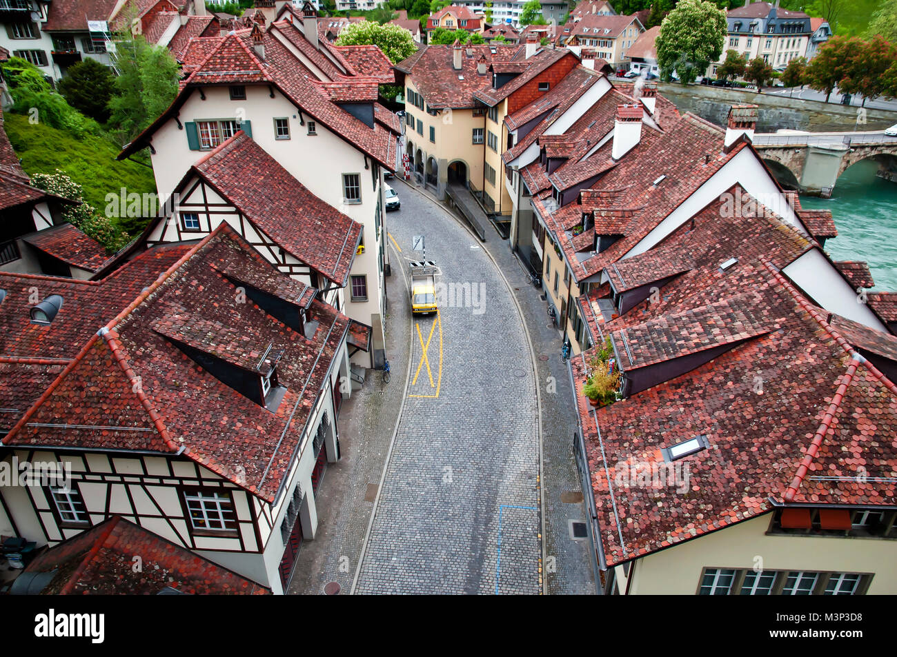 Top view of medieval Bern , Switzerland, Europe Stock Photo - Alamy