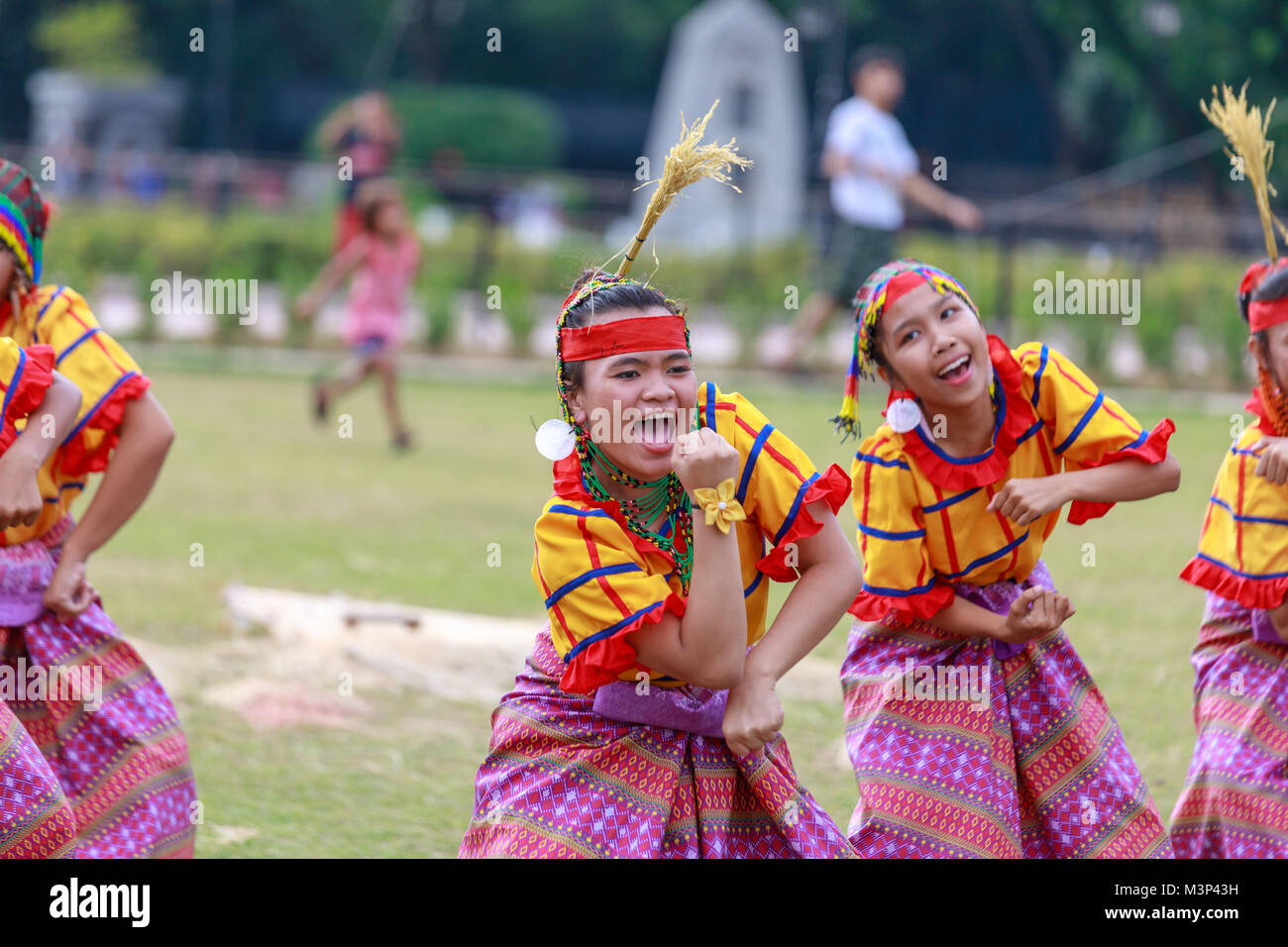 Manila, Philippines - Feb 4, 2018 : Student dancer wearing Philippines ...