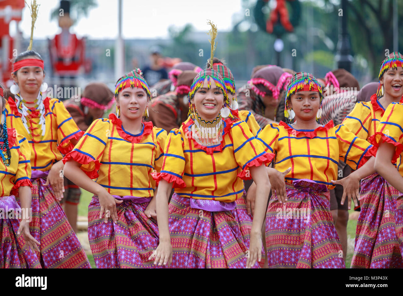 Manila, Philippines - Feb 4, 2018 : Student dancer wearing Philippines ...
