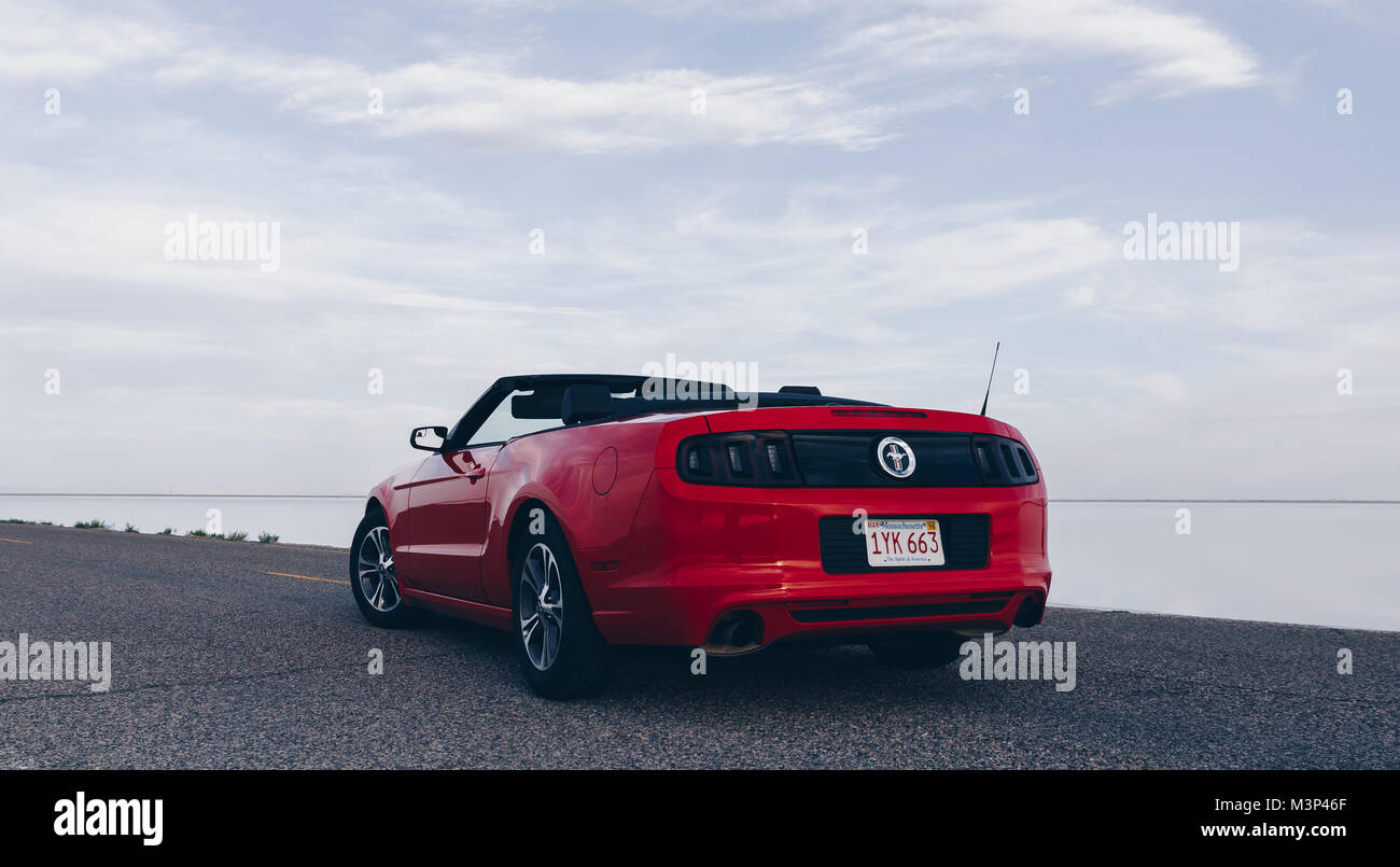 BONNEVILLE ,UTAH, USA JUNE 4, 2015: Photo of a Ford Mustang Convertible ...