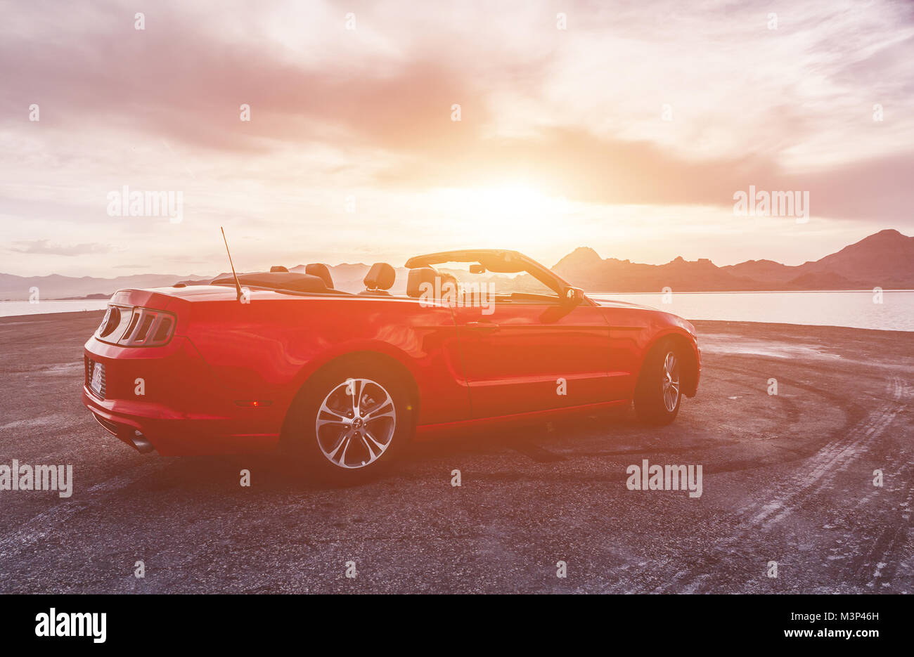 BONNEVILLE ,UTAH, USA JUNE 4, 2015: Photo of a Ford Mustang Convertible ...