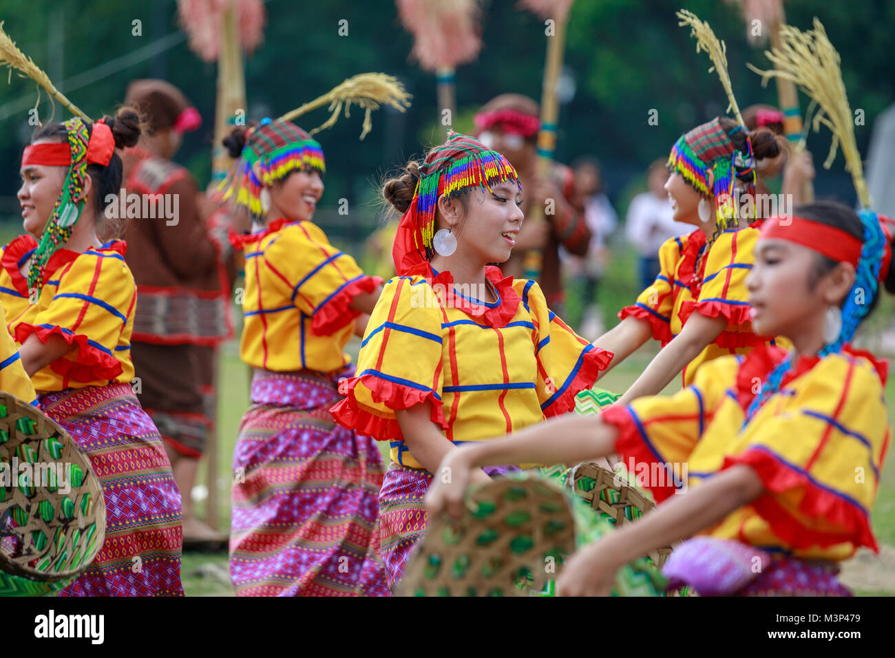 Manila, Philippines - Feb 4, 2018 : Student dancer wearing Philippines ...