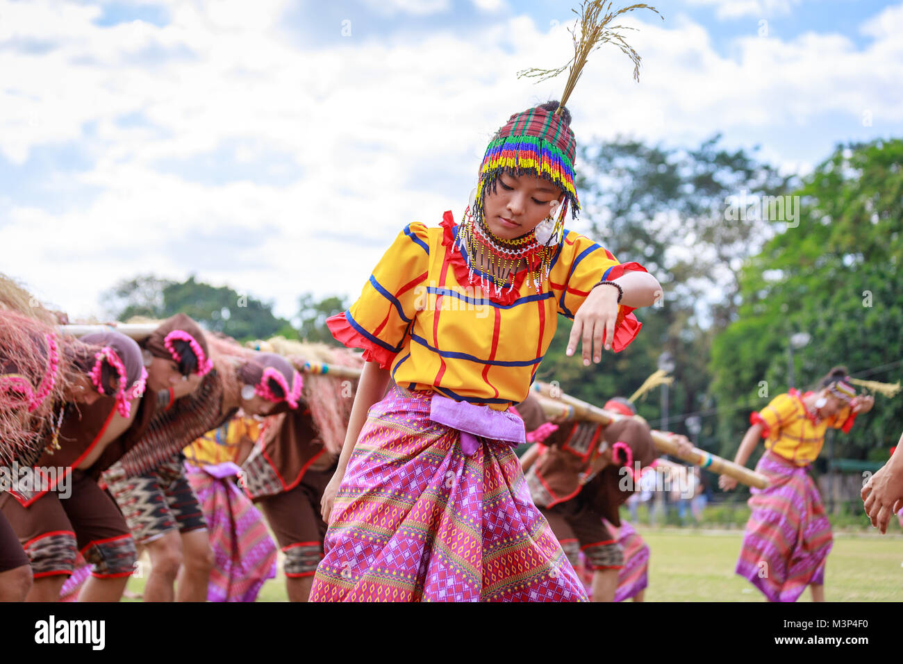 Manila, Philippines - Feb 4, 2018 : Student dancer wearing Philippines ...