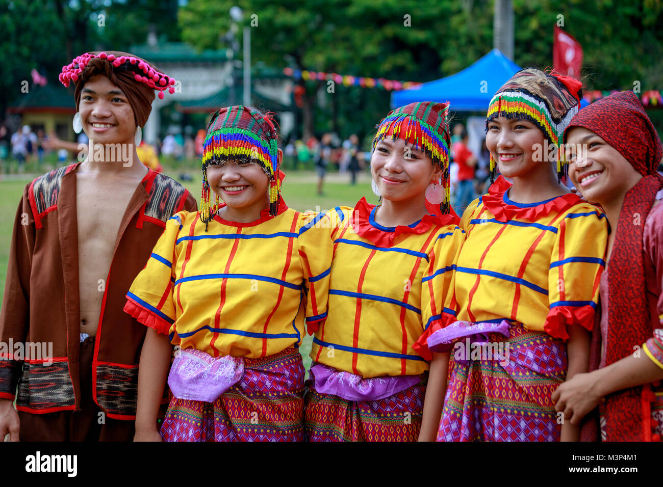 Manila, Philippines - Feb 4, 2018 : Student dancer wearing Philippines ...