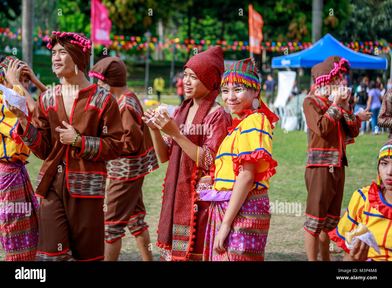 Manila, Philippines - Feb 4, 2018 : Student dancer wearing Philippines ...