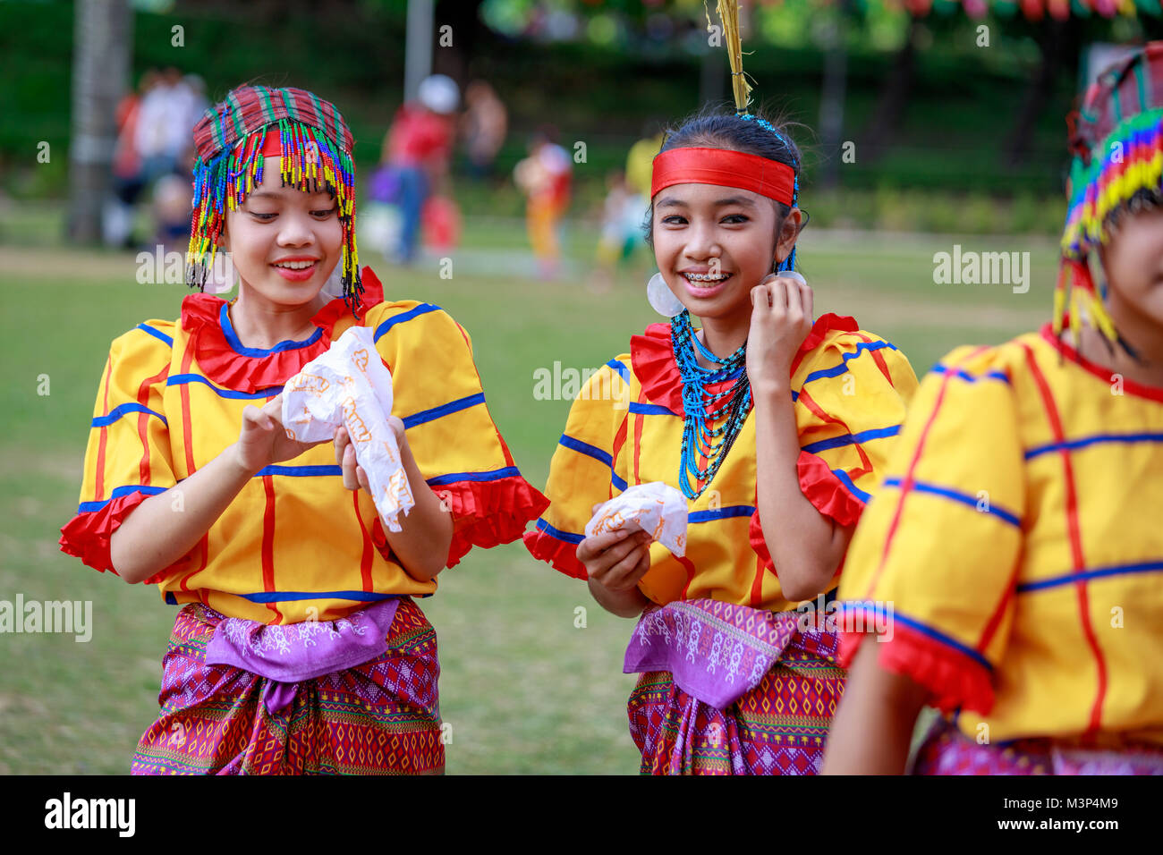 Manila, Philippines - Feb 4, 2018 : Student dancer wearing Philippines ...