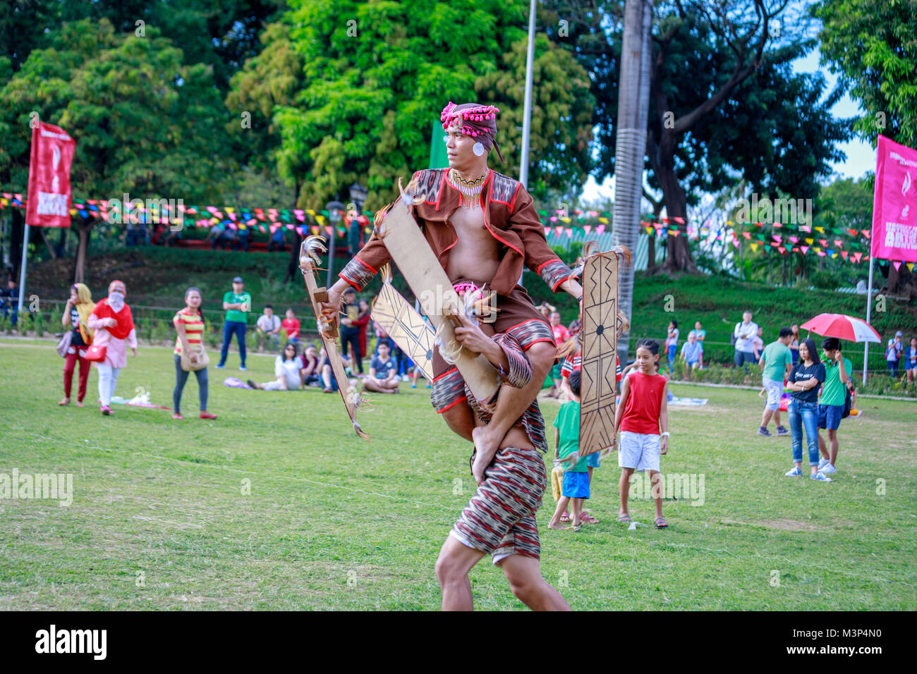 Manila, Philippines - Feb 4, 2018 : Student dancer wearing Philippines ...