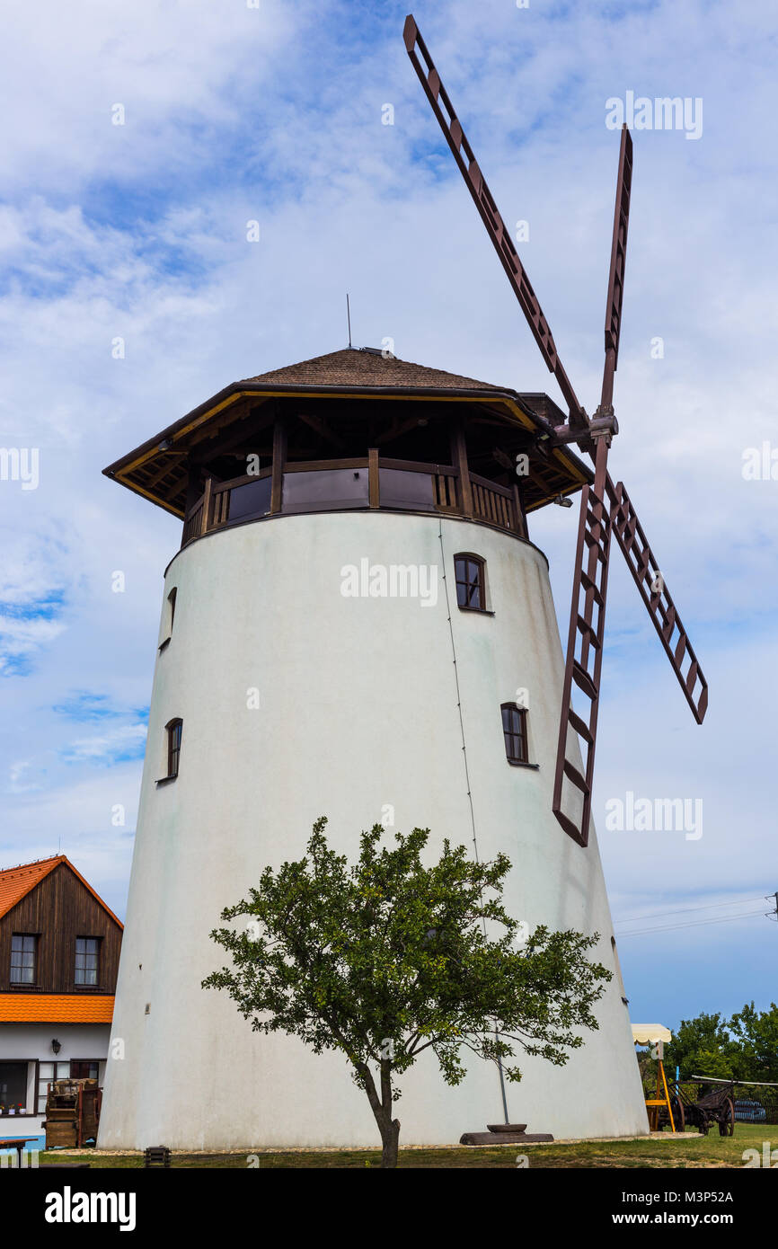 Rustical windmill in the south Moravia. Rural architecture Stock Photo ...