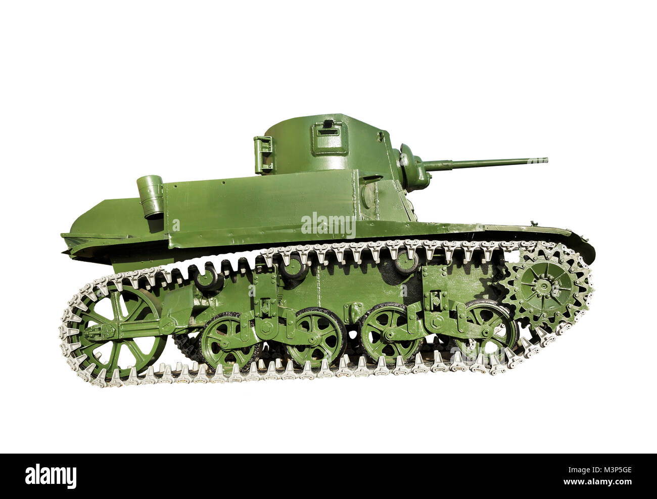 Military old Tank isolated on white background Stock Photo - Alamy