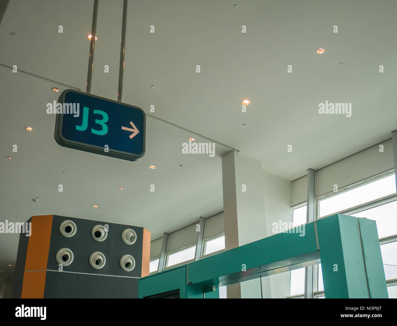 Airport Gate Number Signage Stock Photo - Alamy
