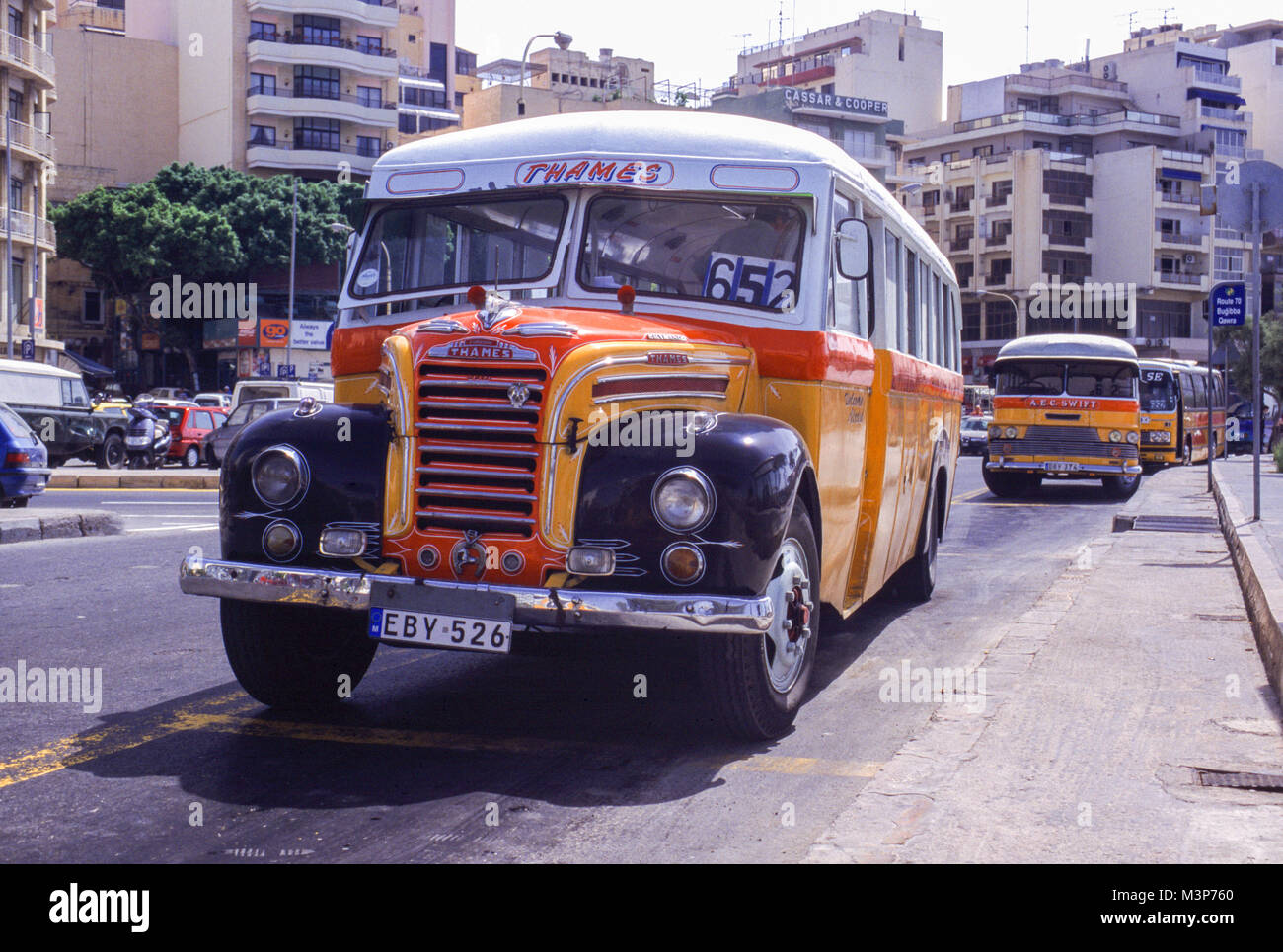 Old Maltese buses, Malta Stock Photo - Alamy
