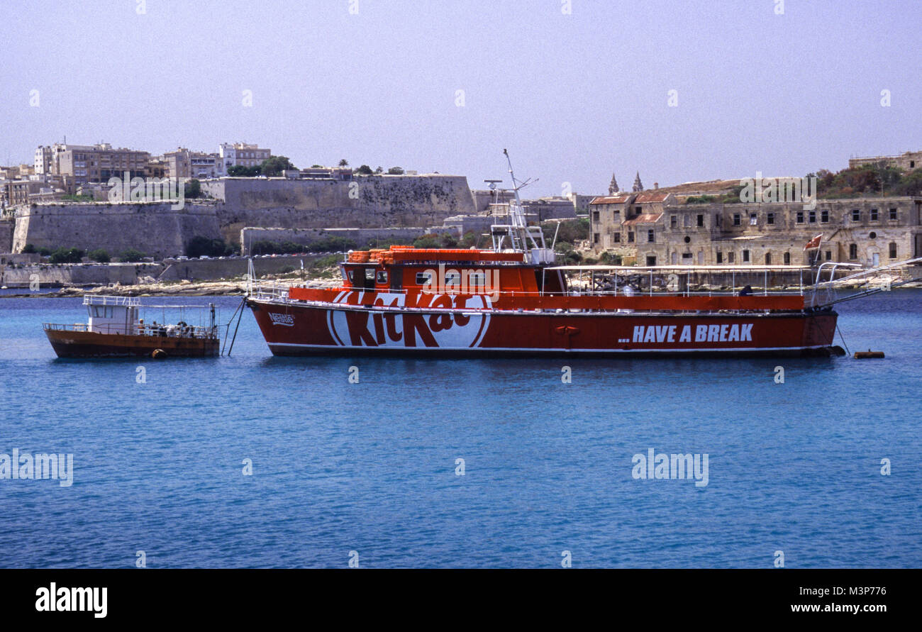 Kit Kat boat, Valetta, Malta Stock Photo - Alamy