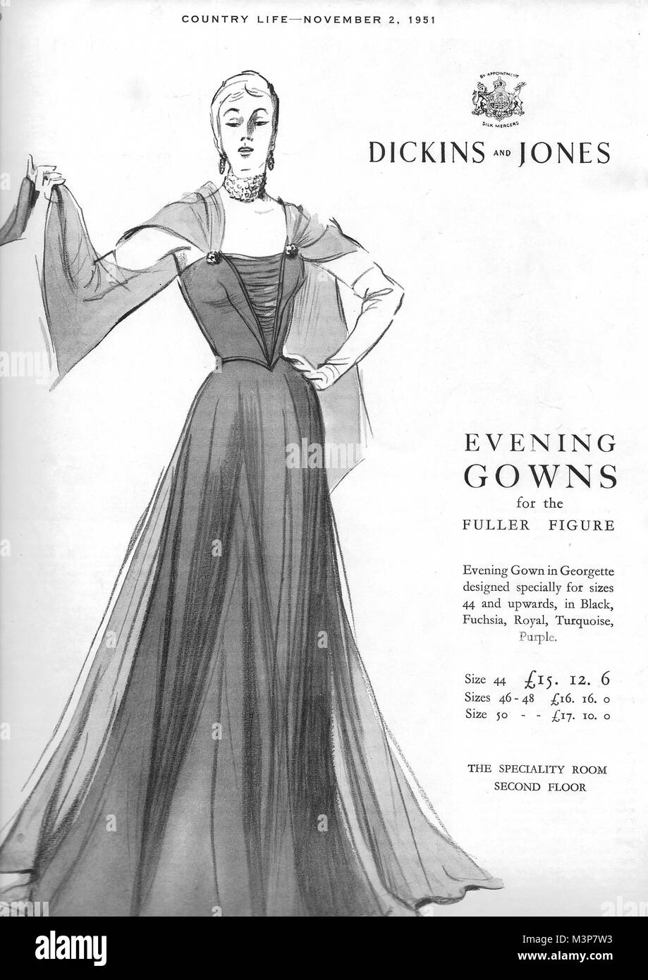 Dickins And Jones Evening Gowns Women Fashion Clothes Advert
