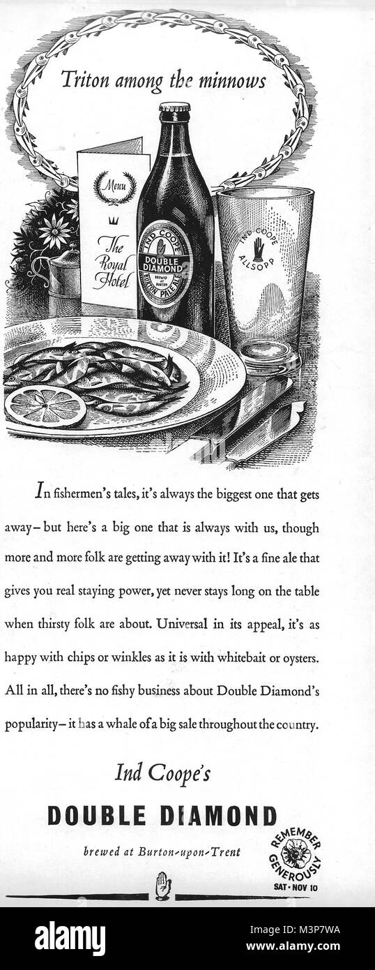 Double diamond advert Black and White Stock Photos & Images - Alamy