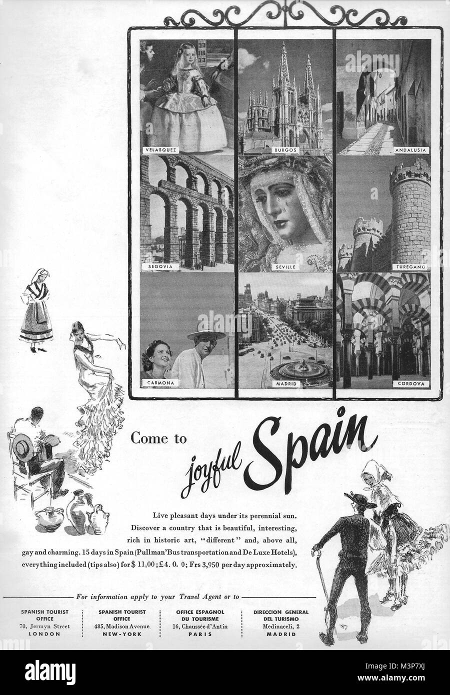 Come to Joyful Spain tourism advert, advertising in Country Life ...