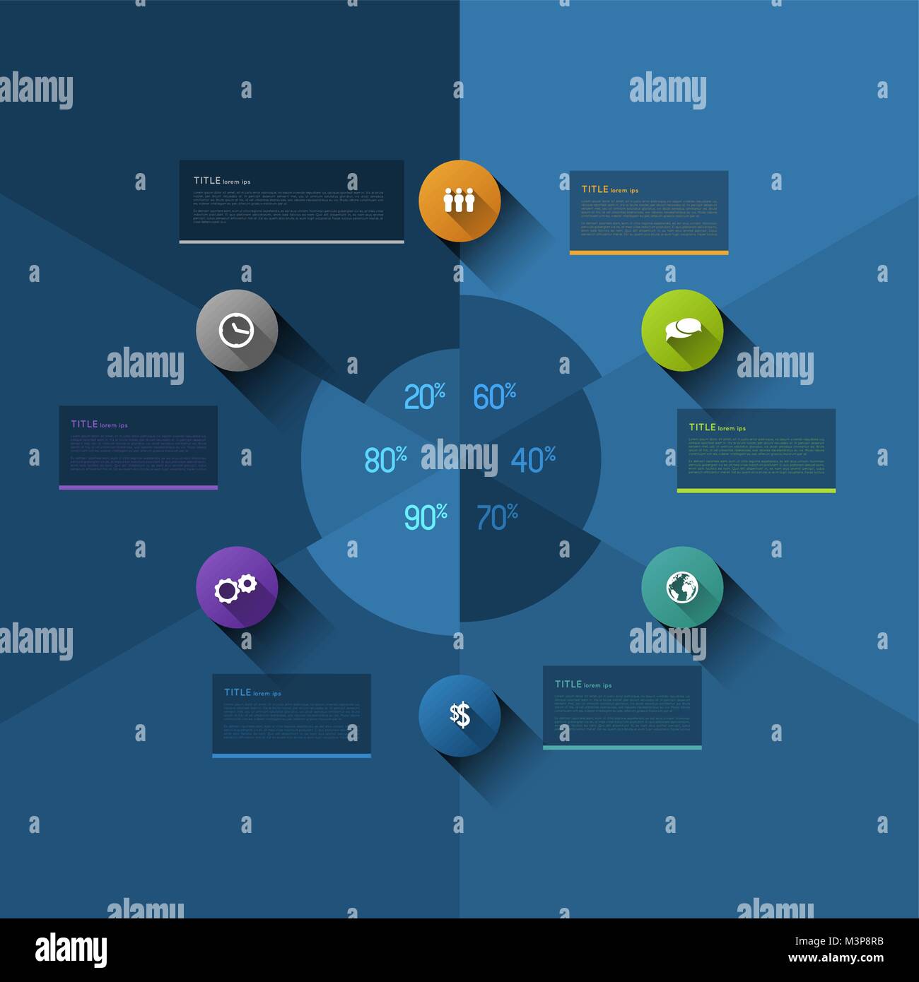infographic pie chart template, design element Stock Vector Image & Art ...