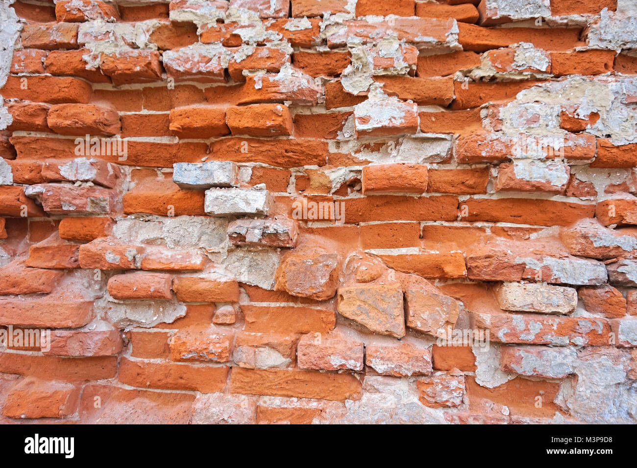 Ruined brick wall of an old building Stock Photo - Alamy