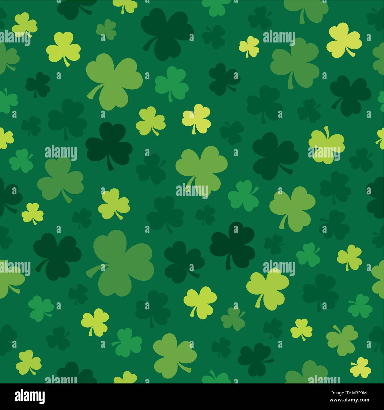 Three leaf clover seamless background 4 - eps10 vector illustration ...