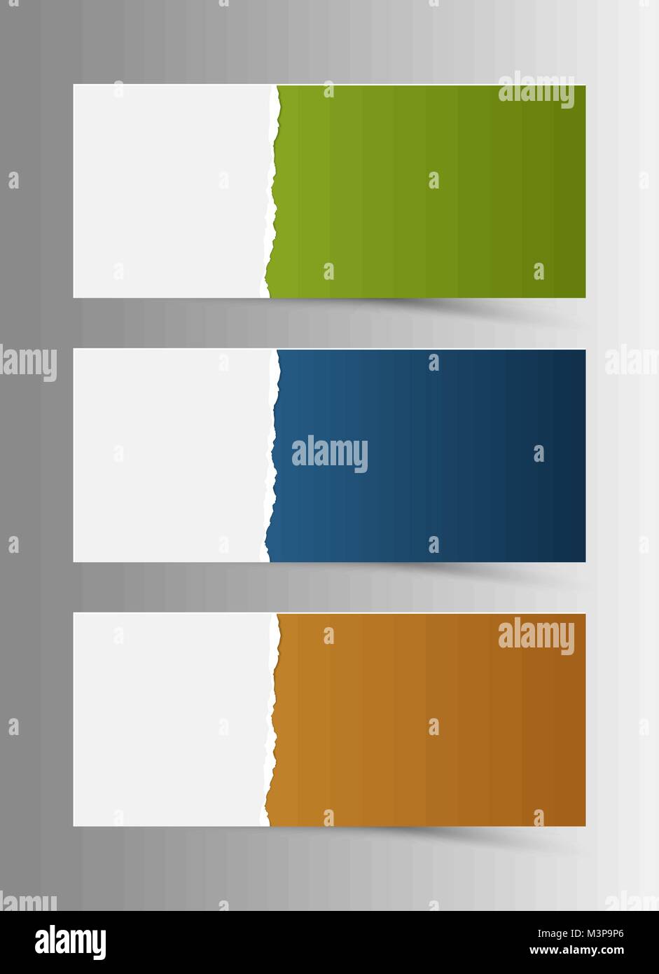 abstract torn paper banners, design element Stock Vector Image & Art ...