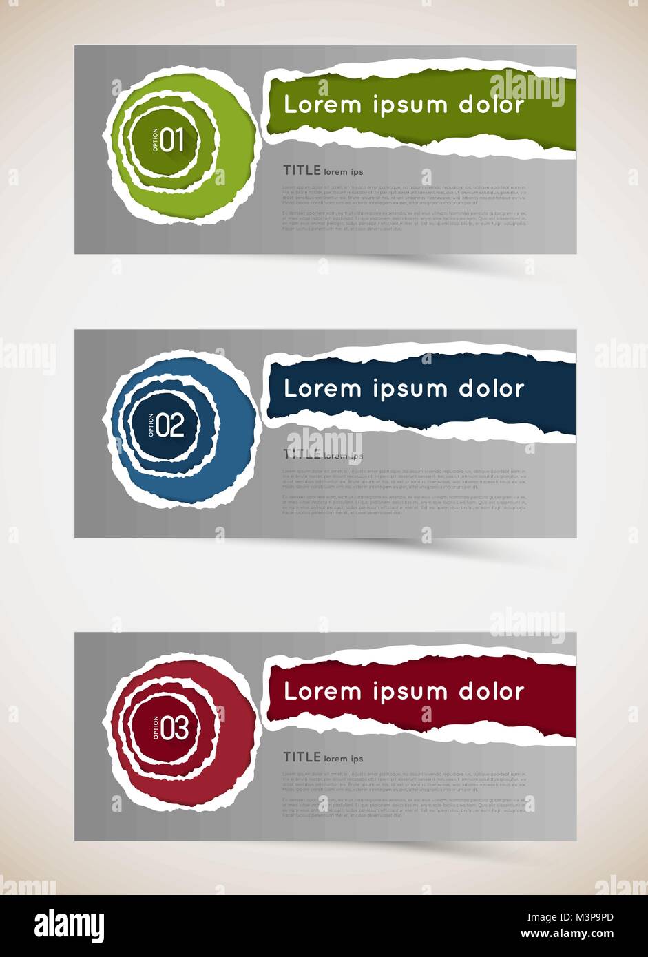 abstract torn paper banners, design element Stock Vector Image & Art ...