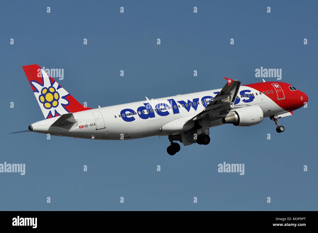 EDELWEISS AIRBUS A320-200 HB-IHX ON TAKE-OFF FROM TENERIFE Stock Photo ...