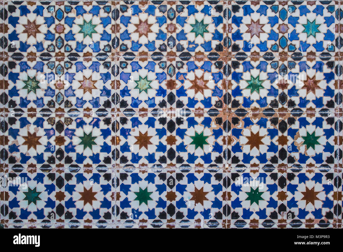 Beautiful Spanish tiles pattern Stock Photo - Alamy