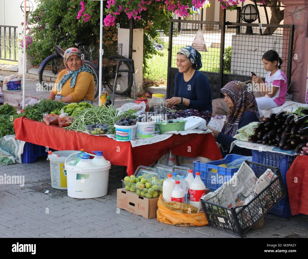 CALIS, TURKEY - 6TH AUGUST, 2017: Fresh fruit and vegetable produce for ...