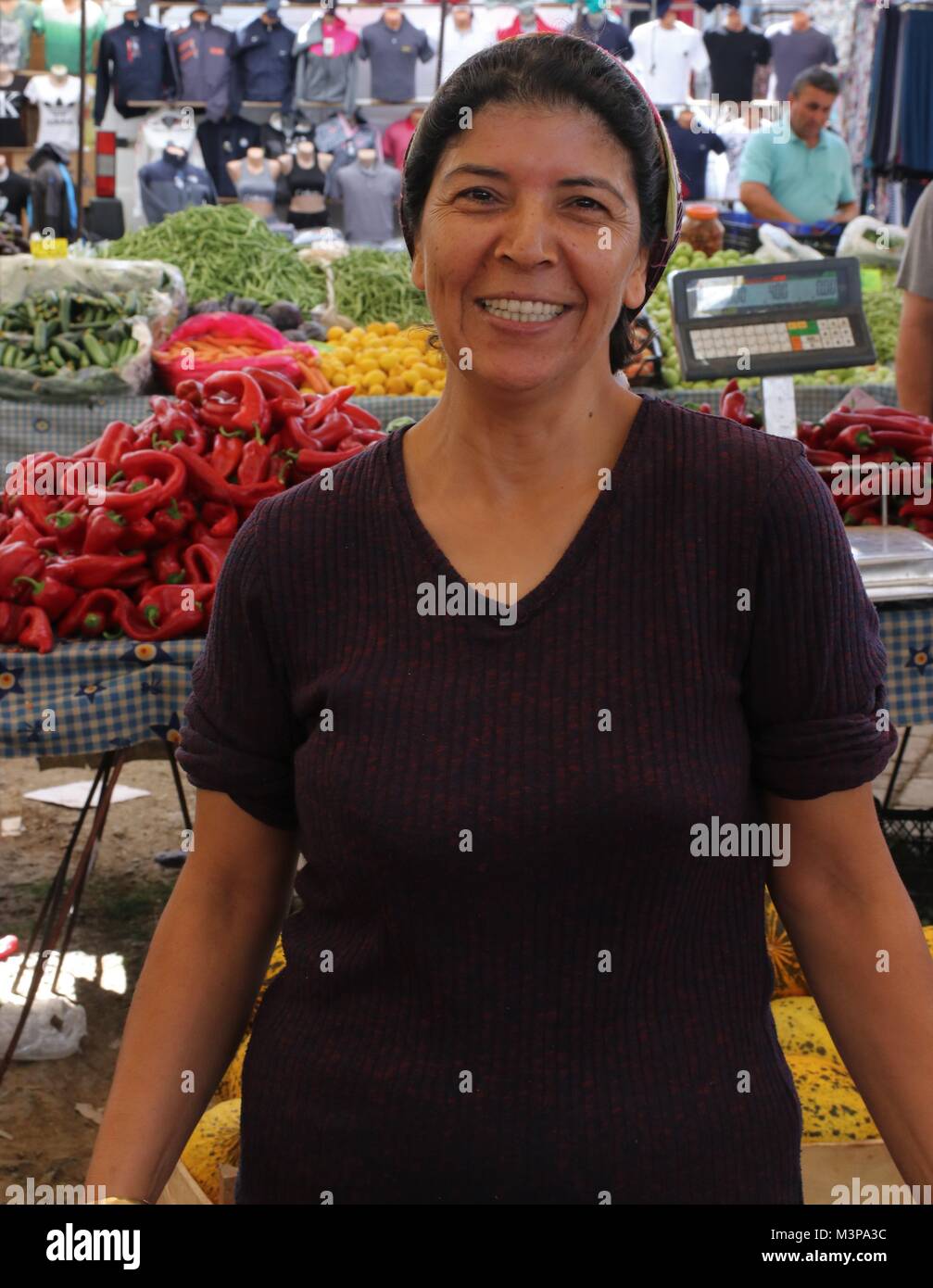 CALIS, TURKEY - 6TH AUGUST, 2017: Fresh fruit and vegetable produce for ...