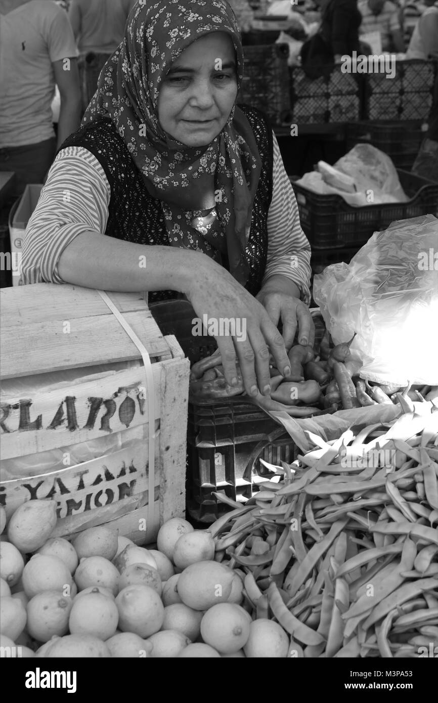 CALIS, TURKEY - 6TH AUGUST, 2017: Fresh fruit and vegetable produce for ...