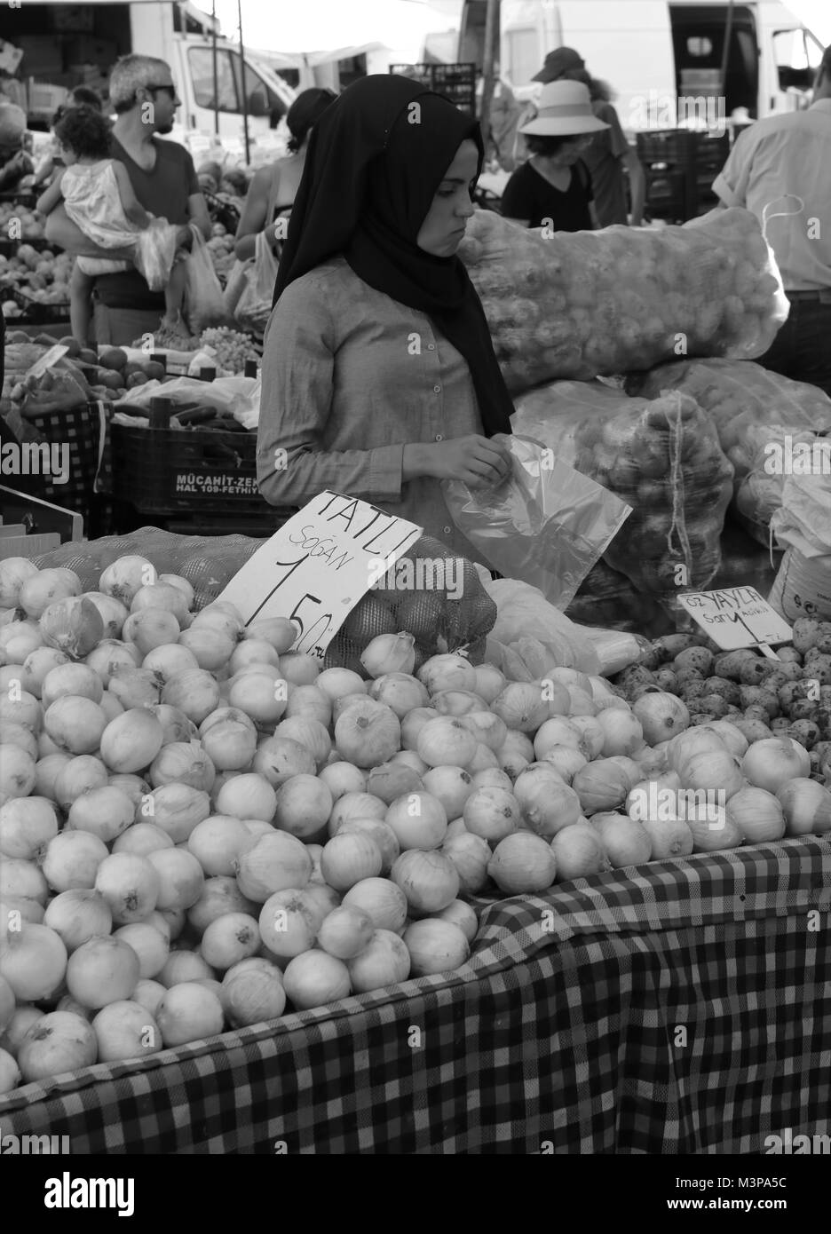 Local produce stand Black and White Stock Photos & Images - Alamy