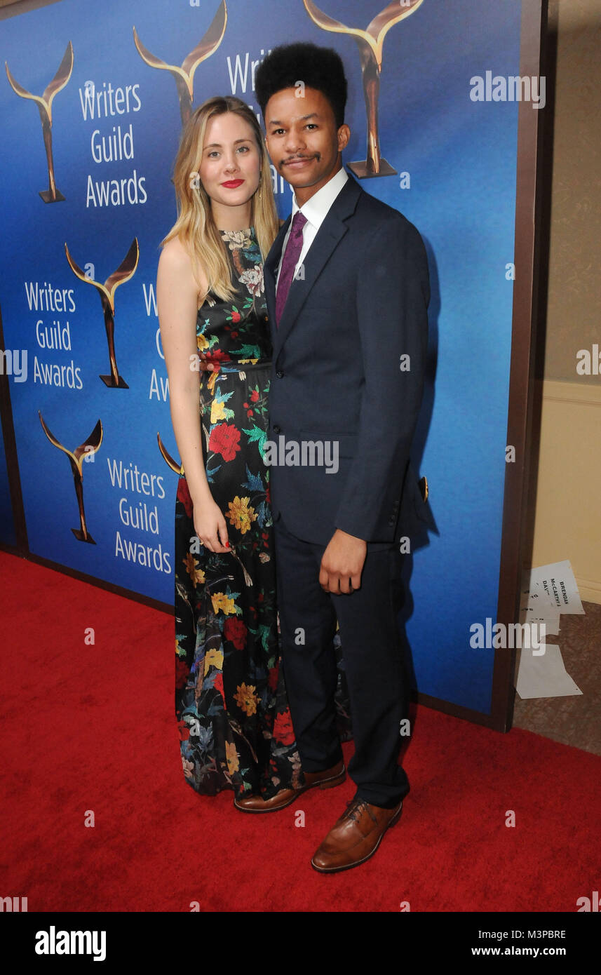 Beverly Hills, USA. 11th Feb, 2018. (L-R) Actress Rebecca Forsythe and ...