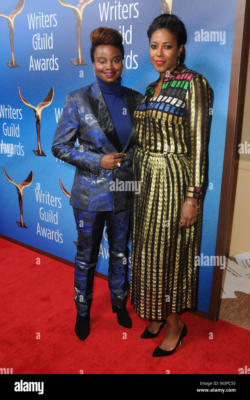Beverly Hills, USA. 11th Feb, 2018. (L-R) Writers Dee Rees and Sarah M ...