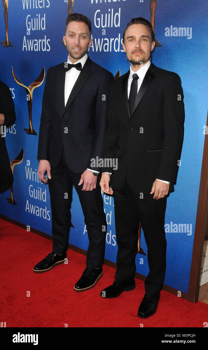 Beverly Hills, USA. 11th Feb, 2018.(L-R) Writers Chad Hodge and Joey ...