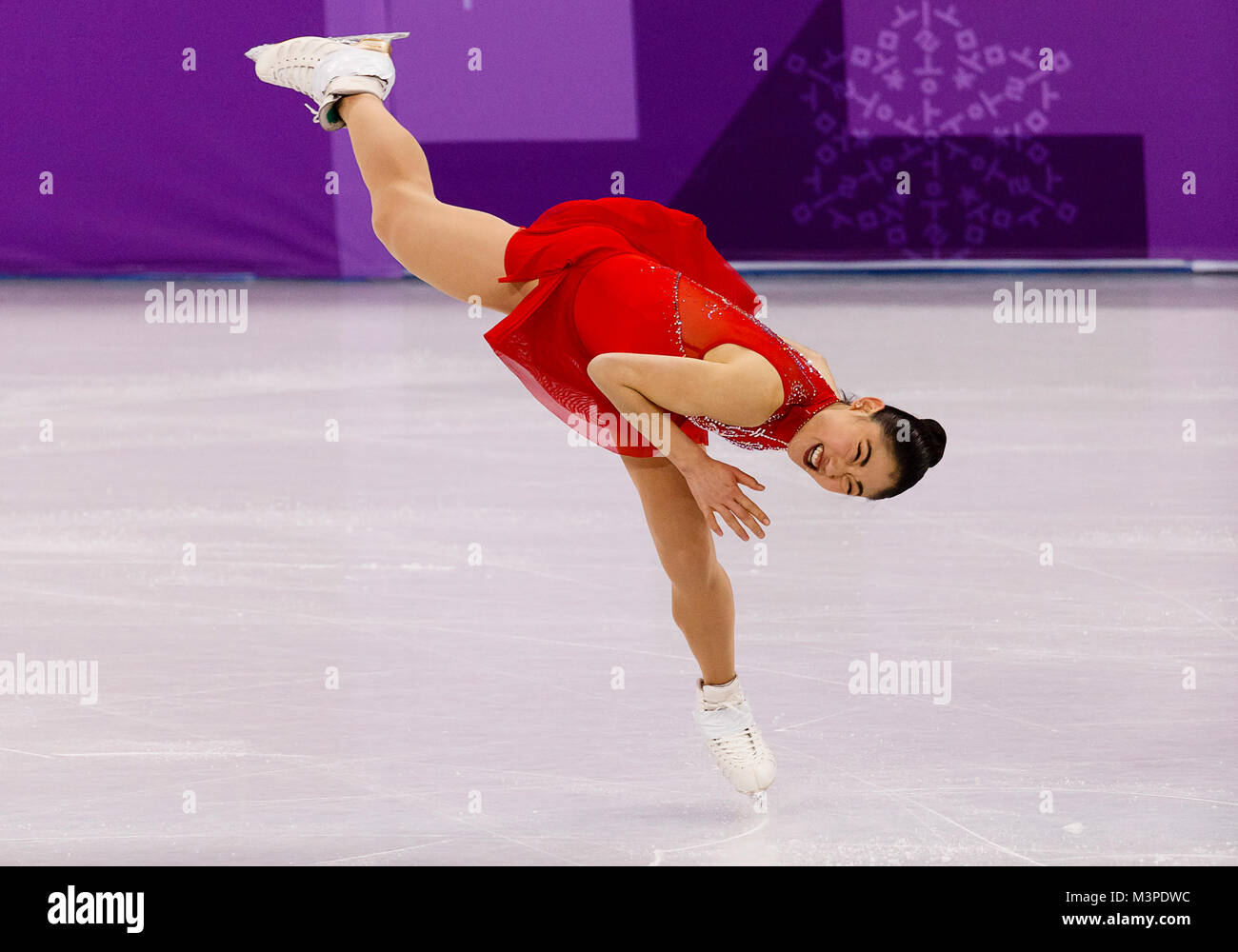 Gangneung, South Korea. 12th Feb, 2018. Mirai Nagasu of USA compete ...