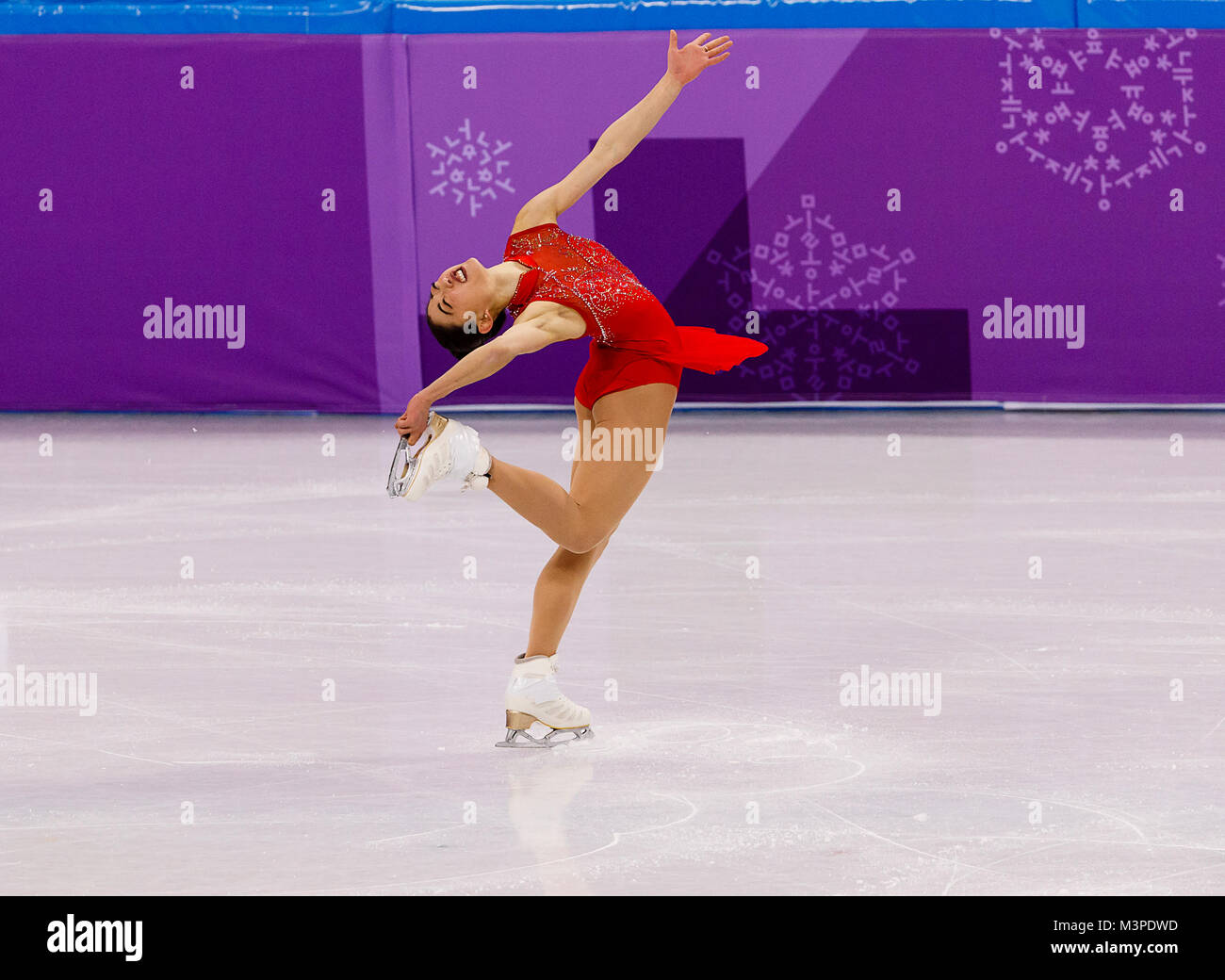 Gangneung, South Korea. 12th Feb, 2018. Mirai Nagasu of USA compete ...